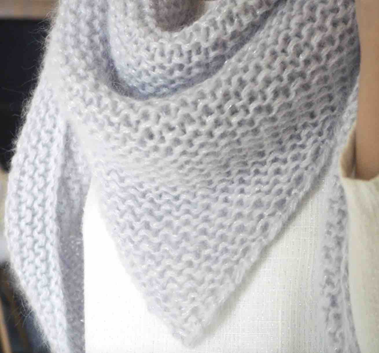 Tricoter un châle aux aiguilles : modèles/tutots gratuits - Mode laine